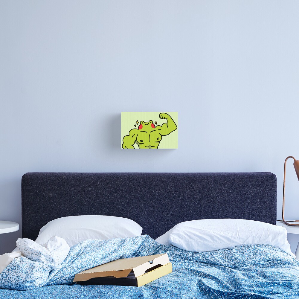 "Muscular frog" Sticker for Sale by Nikamii | Redbubble