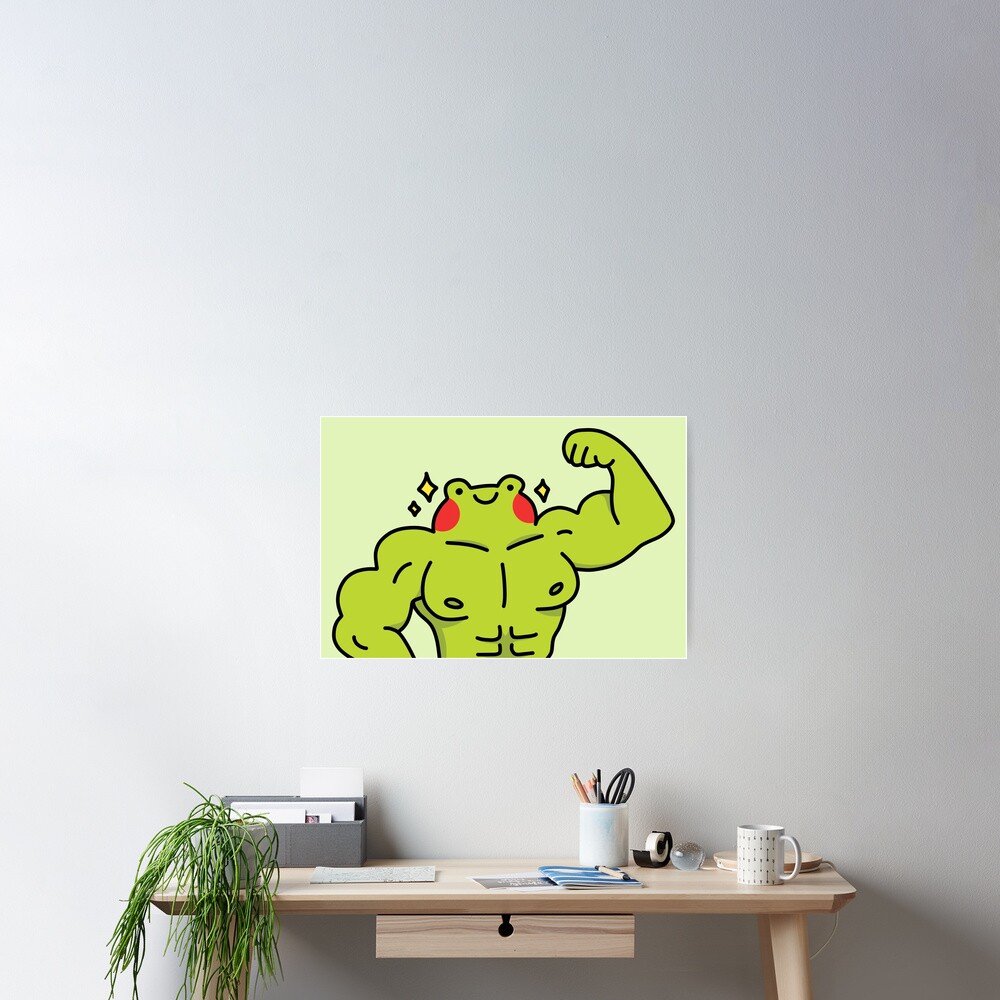 "Muscular frog" Art Print for Sale by Nikamii | Redbubble