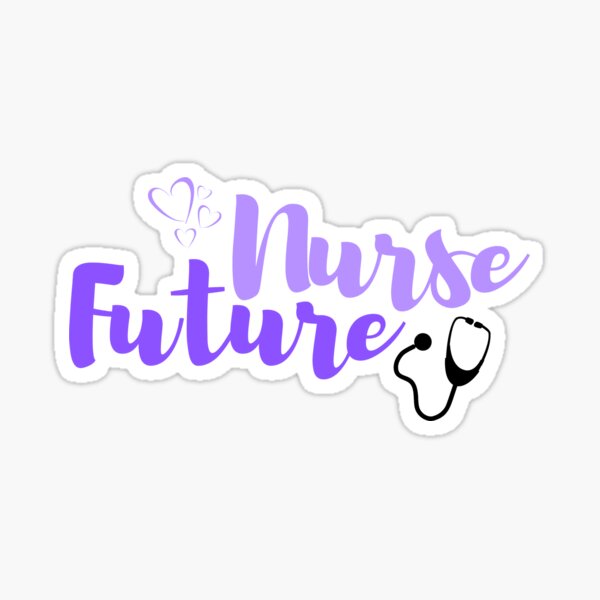 "Future nurse in purple" Sticker for Sale by youthart | Redbubble
