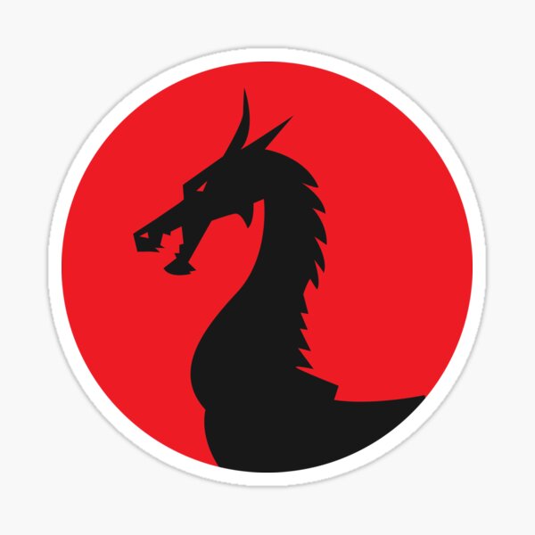 "Japanese Tokyo Dragon Asian inspired Neon retro 80’s style" Sticker ...