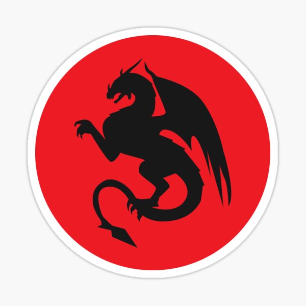 " Japanese Tokyo Dragon Asian inspired Neon retro 80’s style" Sticker ...