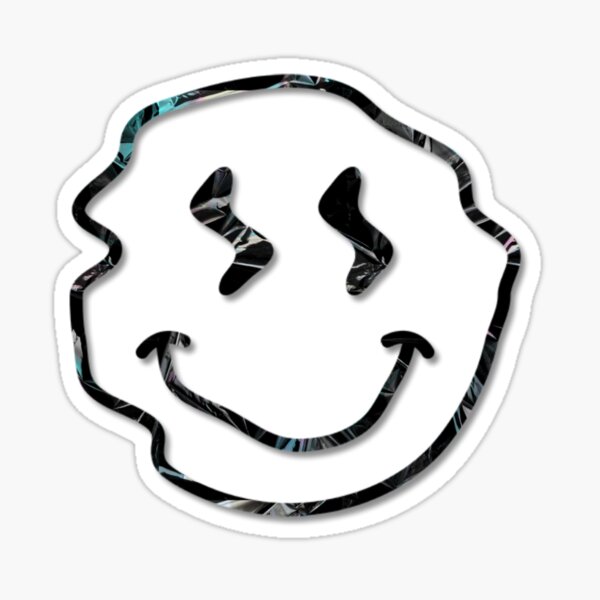 "Vaporwave Smiley face" Sticker by krosearts26 | Redbubble