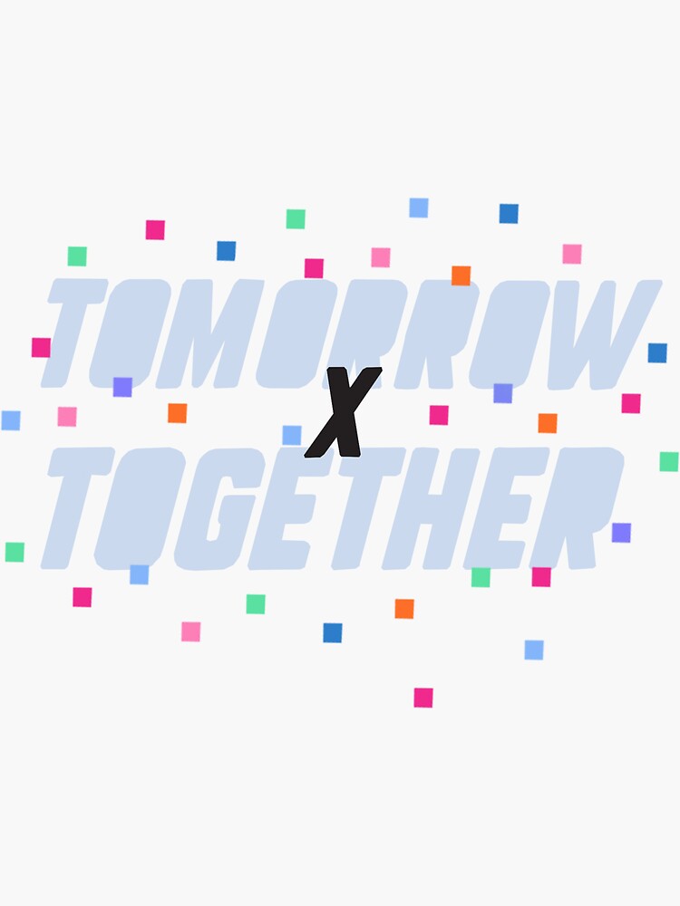 "txt blue hour logo text" Sticker for Sale by gruzinkerbelle | Redbubble