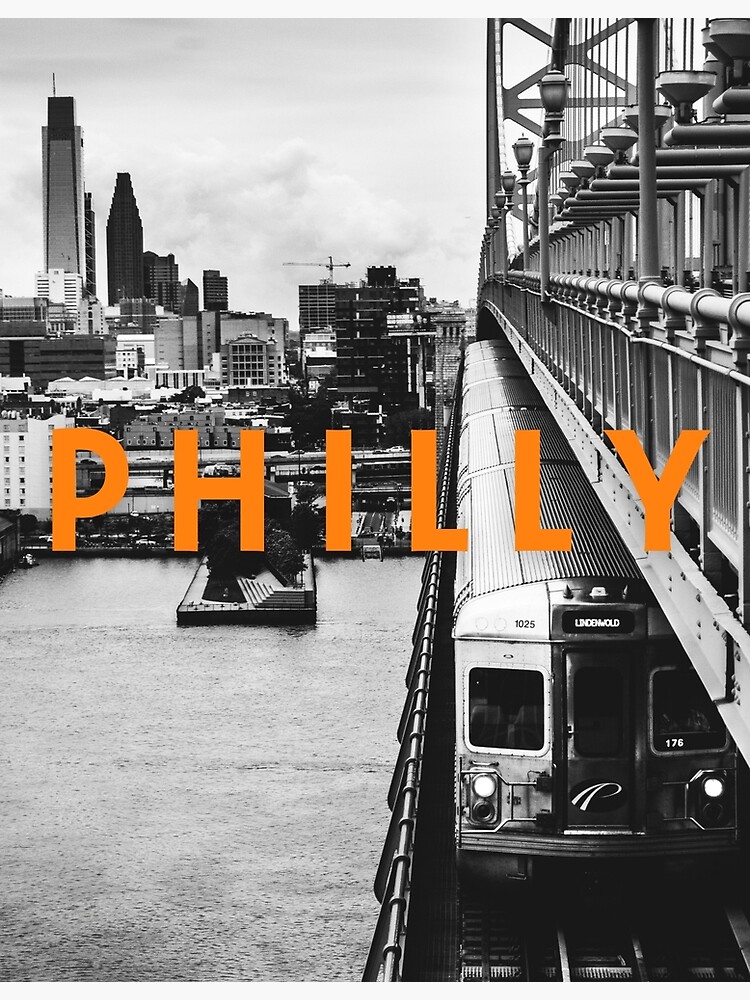 "Philadelphia Ben Franklin Bridge PATCO Train" Poster for Sale by ...