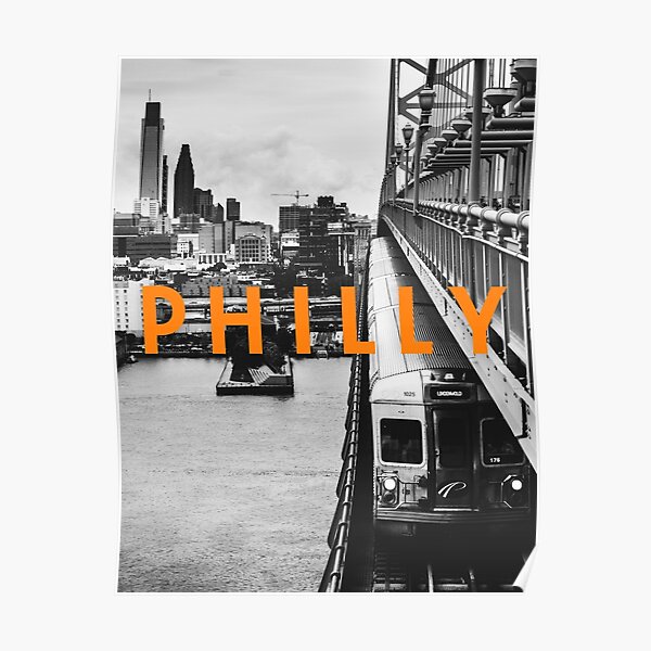 "Philadelphia Ben Franklin Bridge PATCO Train" Poster for Sale by ...