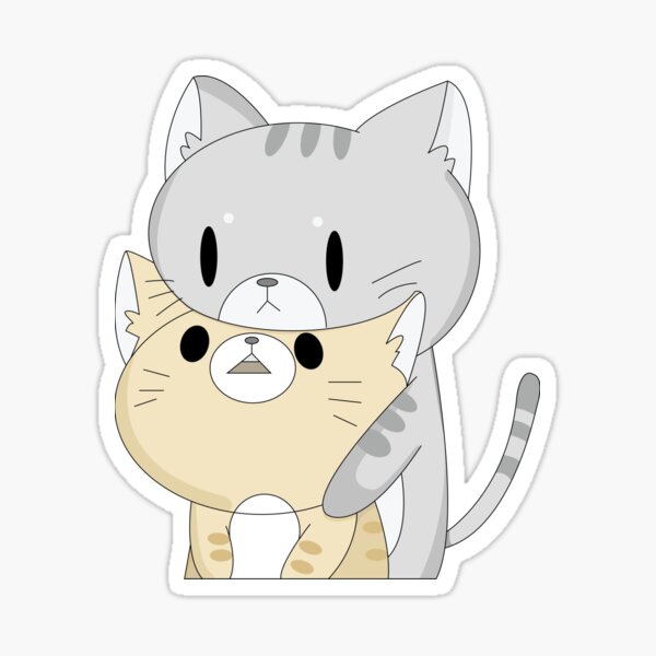 "Cat hug" Sticker for Sale by MrTeeDesigns | Redbubble