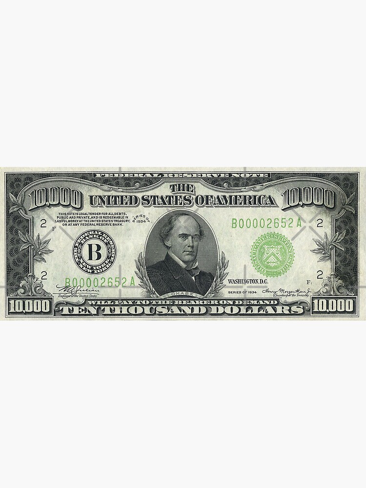 "$10,000 Dollar Bill" Sticker for Sale by Jayiscool71 | Redbubble