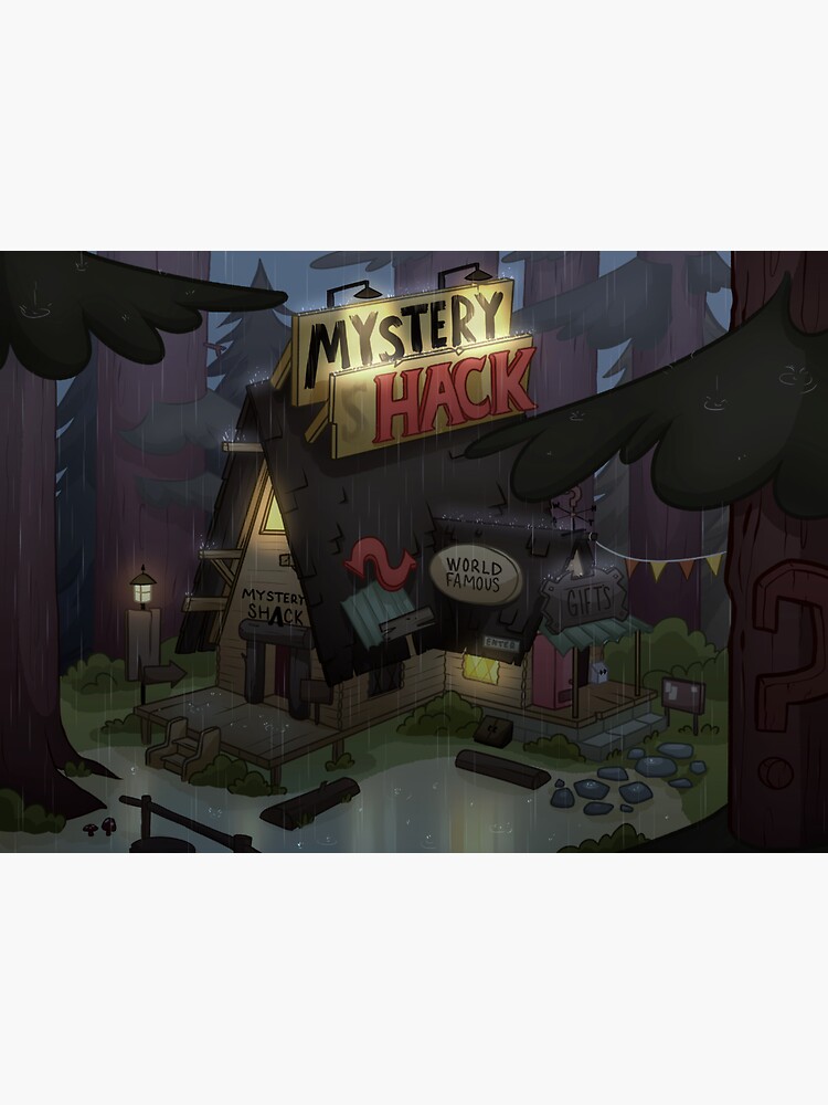 "Mystery Shack (Rain)" Sticker for Sale by annaleighart | Redbubble