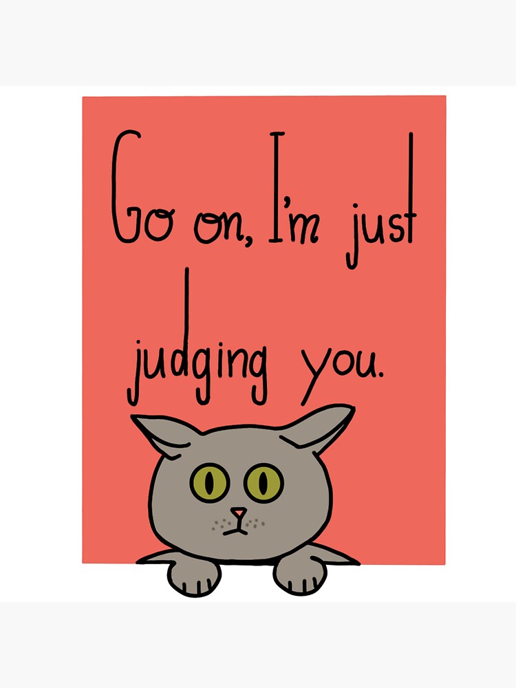 "Judging Cat" Sticker for Sale by BomaJoe | Redbubble