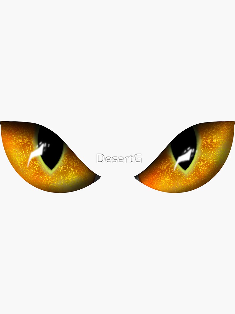 "Cat eyes" Sticker by DesertG | Redbubble