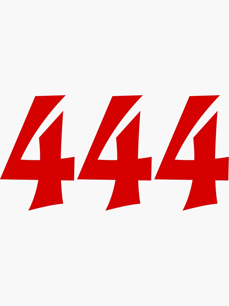 "444 angel number red" Sticker for Sale by carleemarkle | Redbubble