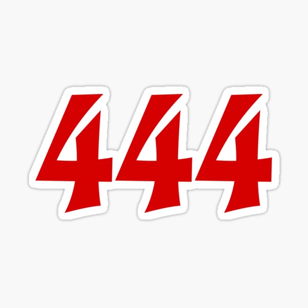 "444 angel number red" Sticker for Sale by carleemarkle | Redbubble