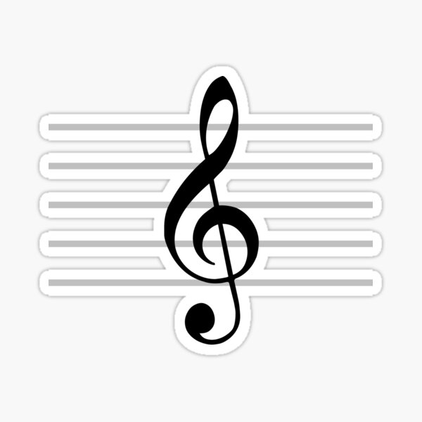 "G-clef Music Treble Clef Sol Clef" Sticker for Sale by JoAnnFineArt ...