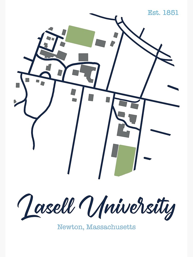 "Lasell Campus Map" Art Print by AllyMarie17 | Redbubble