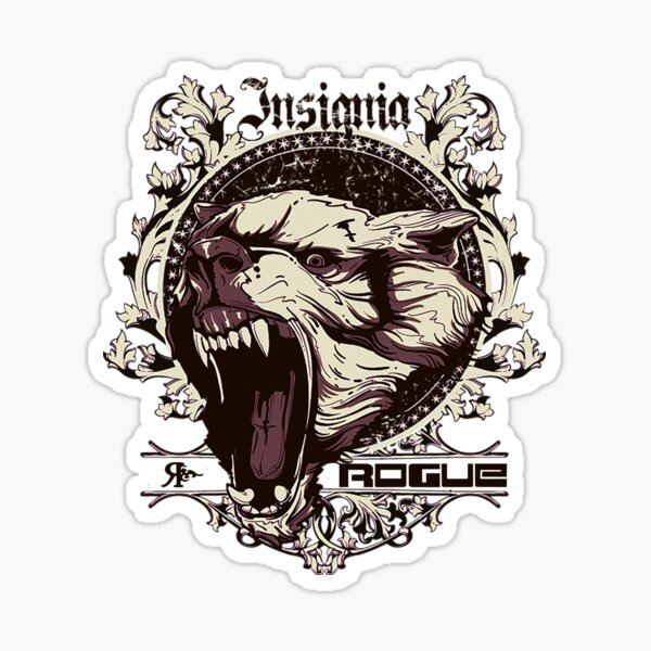 "ROGUE INSIGNIA" Sticker for Sale by Rogueclothes | Redbubble