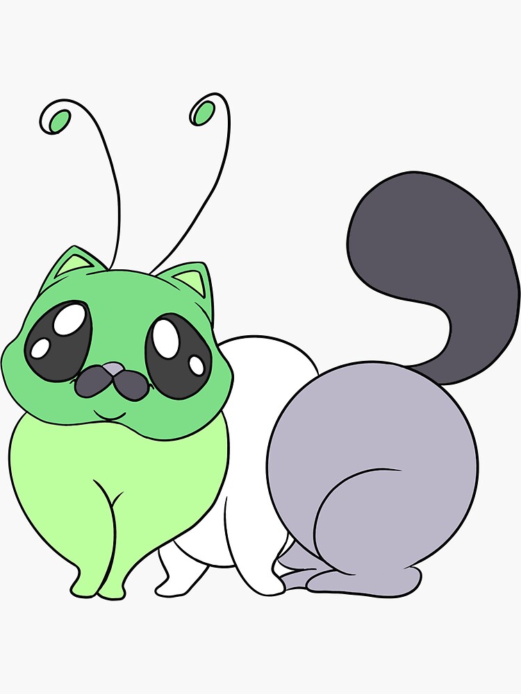 "Aromantic Pride Cat-erpillar V.2" Sticker for Sale by Rosemary-Design ...