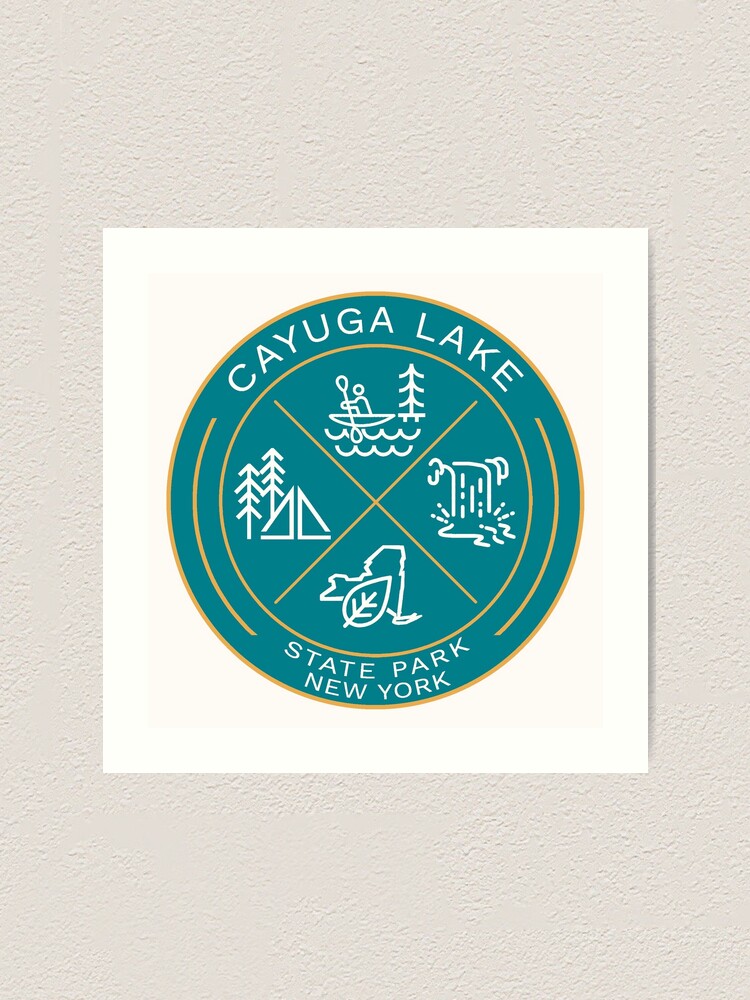"Cayuga Lake State Park Heraldic Logo" Art Print for Sale by VanyaKar ...