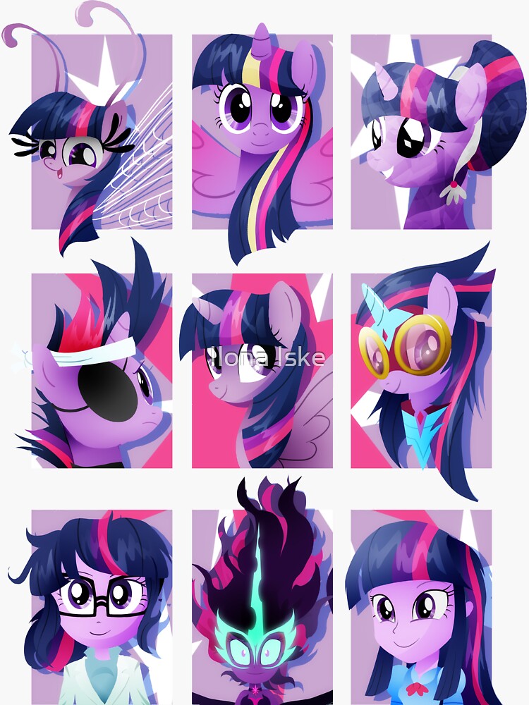 "Forms of Twilight Sparkle" Sticker for Sale by TornadoTwist | Redbubble