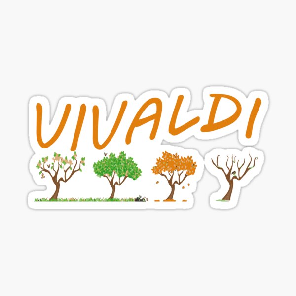 "Vivaldi Four Seasons" Sticker for Sale by ferverena4 | Redbubble