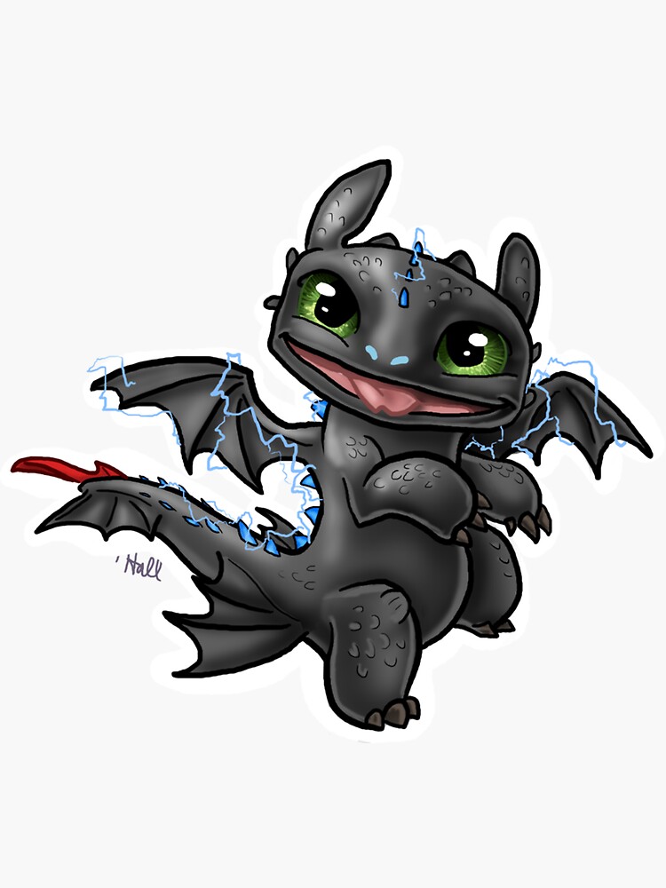 "Baby Toothless" Sticker for Sale by LinaSchmitz | Redbubble