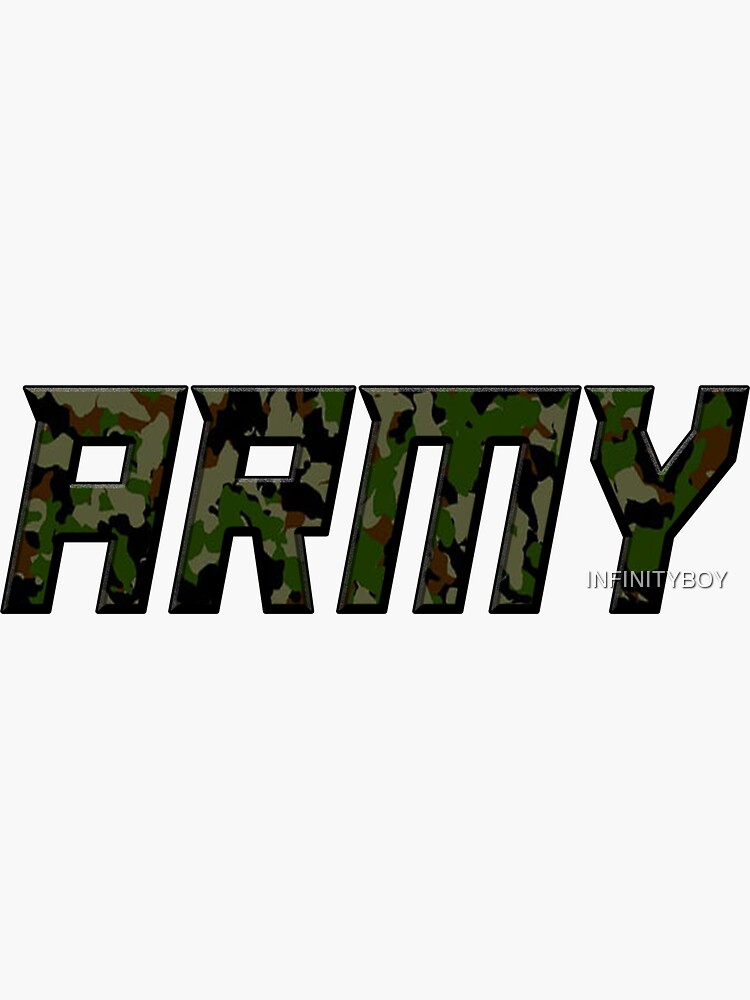 "ARMY 3D LOGO " Sticker for Sale by INFINITYBOY | Redbubble