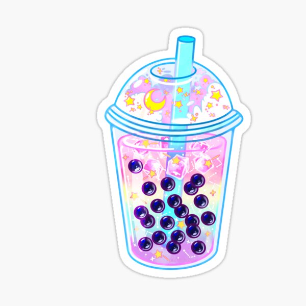 "Pastel Galaxy Boba Tea" Sticker for Sale by LoveTheia | Redbubble