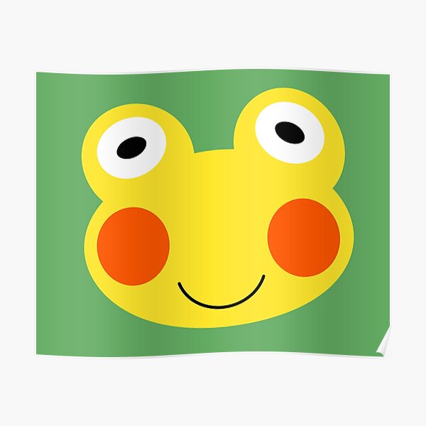 "Kawaii cute yellow frog" Poster for Sale by BlessedbyGaia | Redbubble