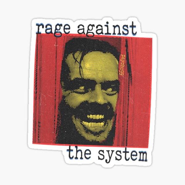 "rage against the system " Sticker for Sale by GregorOlson | Redbubble