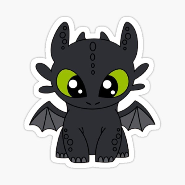 "Night Fury the Black Dragon" Sticker for Sale by LinaSchmitz | Redbubble