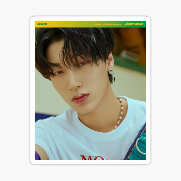 "Ateez San" Sticker for Sale by HaloHaloShine | Redbubble