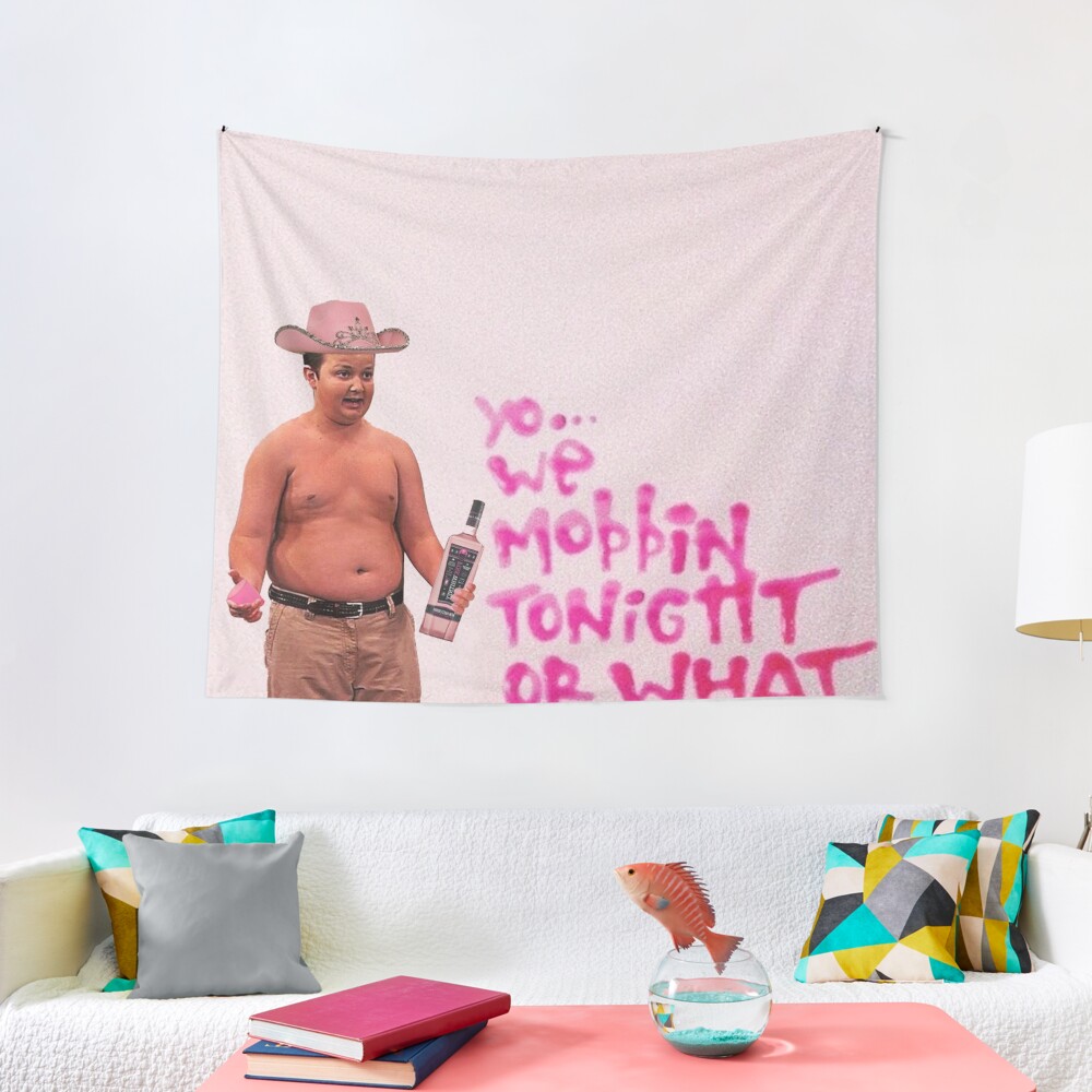 "Gibby Pink Cowboy Hat Mobbin Or What?" Tapestry for Sale by JohnAyala2 ...
