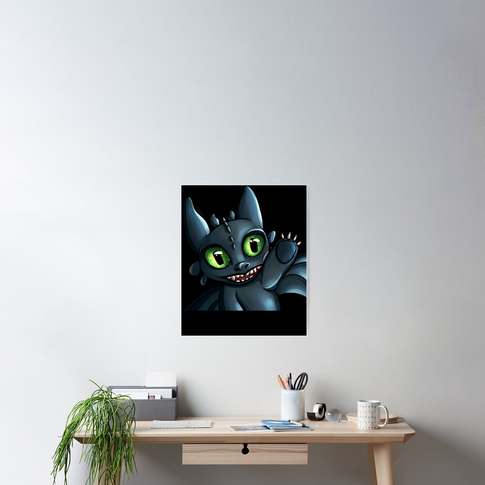 "Toothless Dragon" Poster by LinaSchmitz | Redbubble
