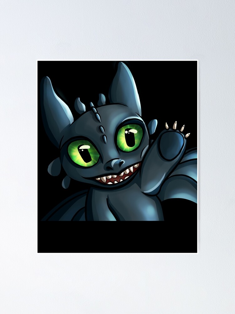 "Toothless Dragon" Poster by LinaSchmitz | Redbubble