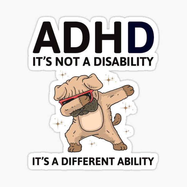 "ADHD Awareness" Sticker for Sale by CuteDesigns1 | Redbubble