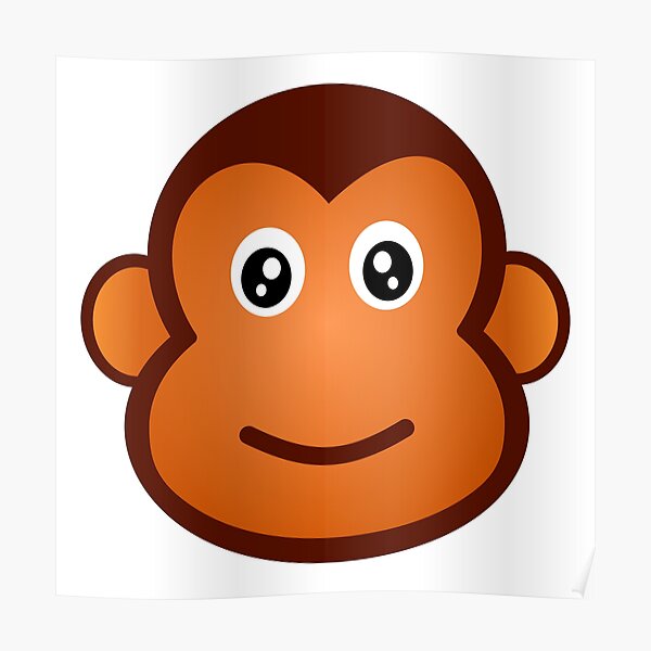 "Funny Monkey Face" Poster for Sale by momojournal | Redbubble
