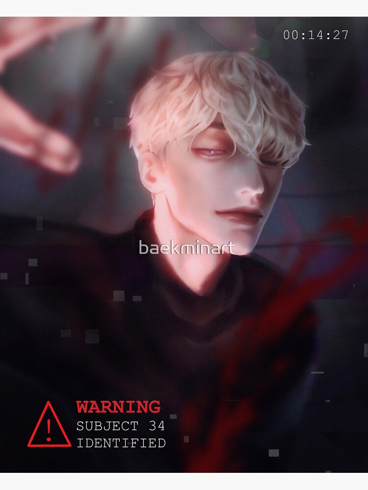 "[Oc illustration] - Warning" Sticker for Sale by baekminart | Redbubble