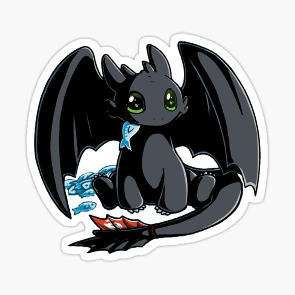 "Toothless Dragon" Sticker for Sale by LinaSchmitz | Redbubble