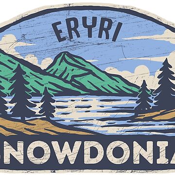 "Retro Vintage Snowdonia National Park Eryri" Sticker for Sale by ...