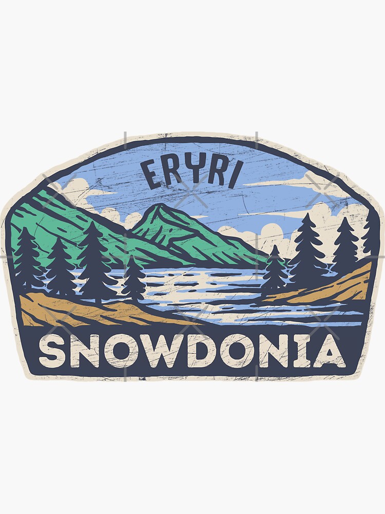 "Retro Vintage Snowdonia National Park Eryri" Sticker for Sale by ...