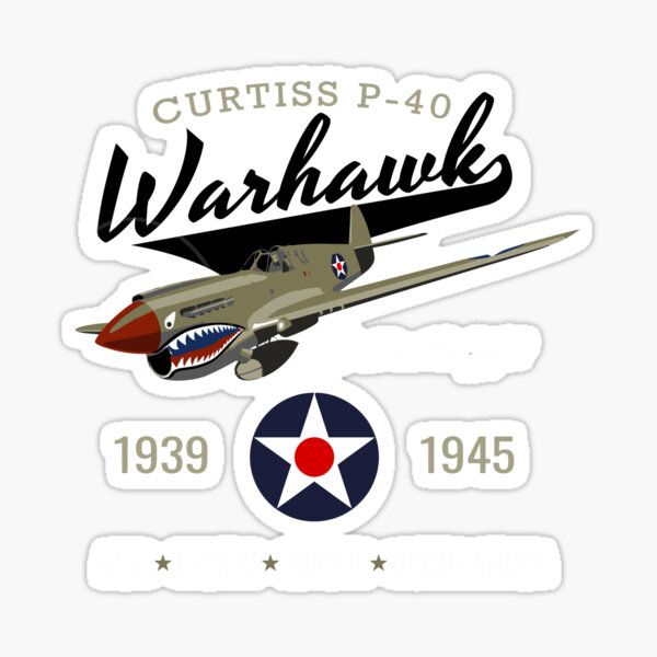 "Curtiss P-40 Warhawk" Sticker for Sale by ubacheri48 | Redbubble