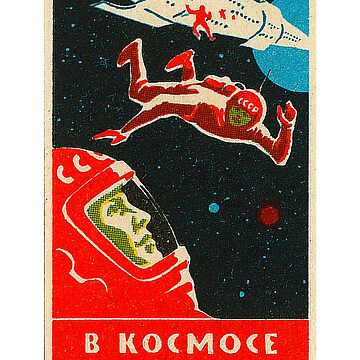 "CCCP Space Walk" Sticker for Sale by iconikit | Redbubble