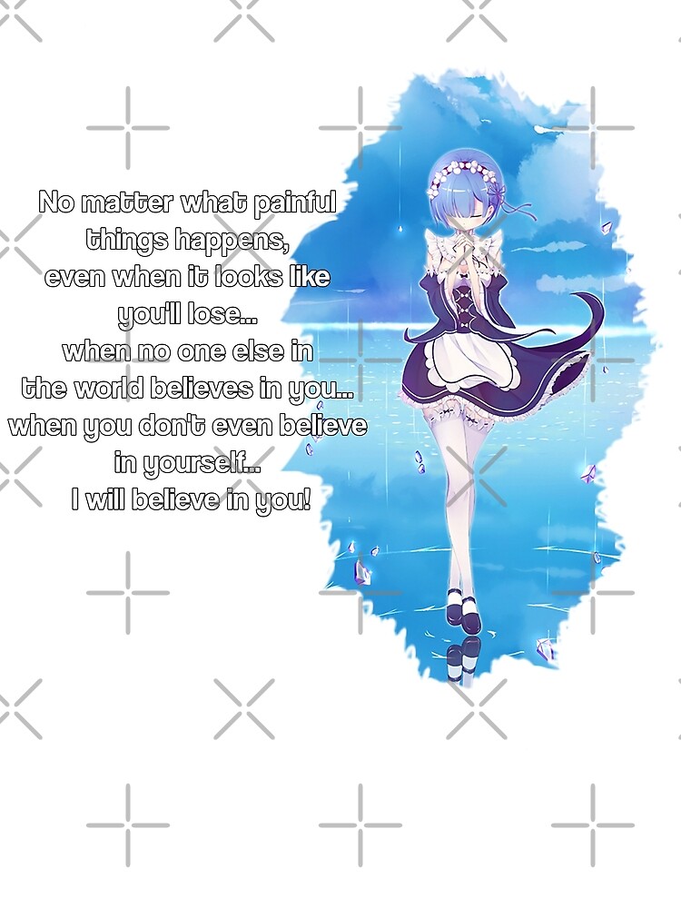 "Rem quote - Re:Zero" Canvas Print by Kurocchi | Redbubble