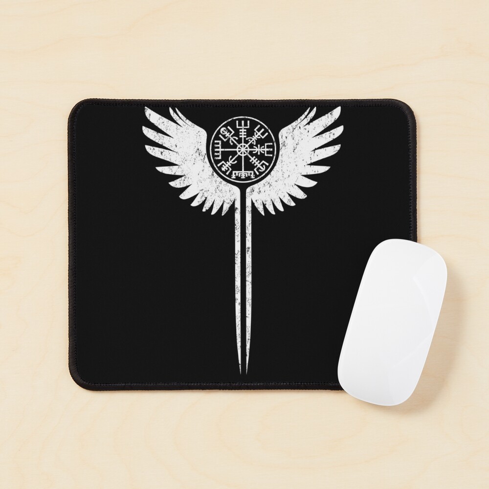 "Valkyrie wings and Vegvisir" Sticker for Sale by Beltschazar | Redbubble