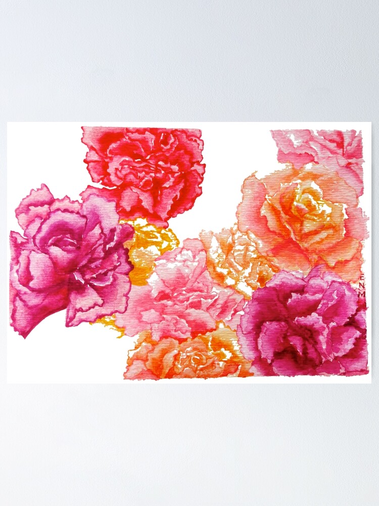 "Carnations are her Favorite Flower" Poster for Sale by ErikaNicole ...