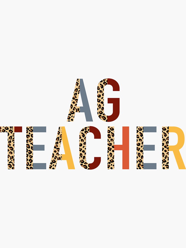 "Ag teacher leopard " Sticker for Sale by mountaindistr | Redbubble