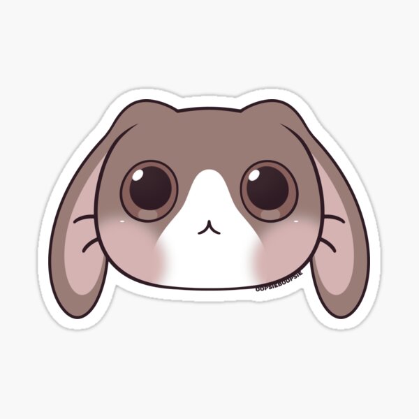 "Loppy Ear Rabbit Dutch Brown" Sticker for Sale by oopsieboopsie ...