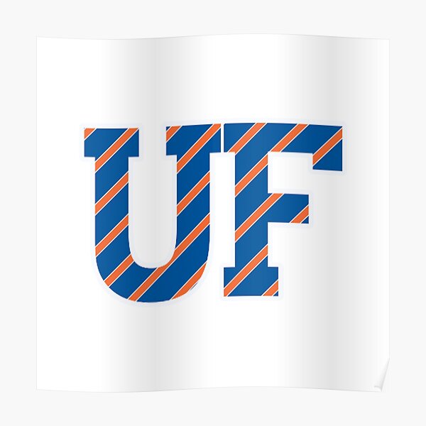 "UF Striped Logo" Poster for Sale by izzybizzy72 | Redbubble
