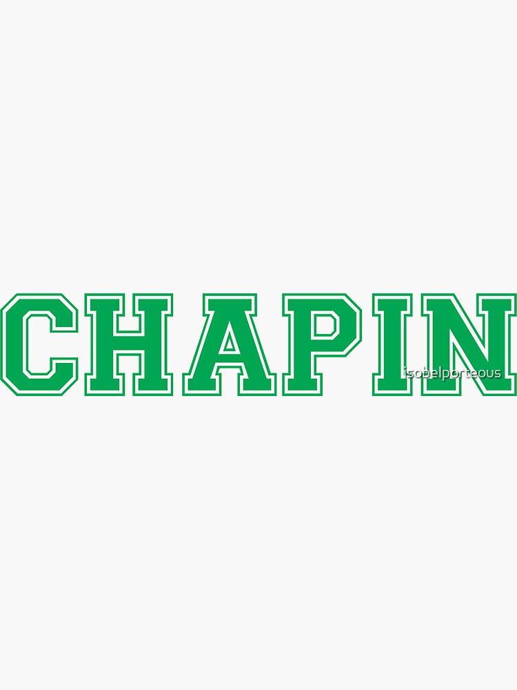 "Chapin" Sticker for Sale by isobelporteous | Redbubble