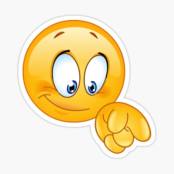 "Pointing Down Emoji " Sticker for Sale by TejSlaboda86 | Redbubble