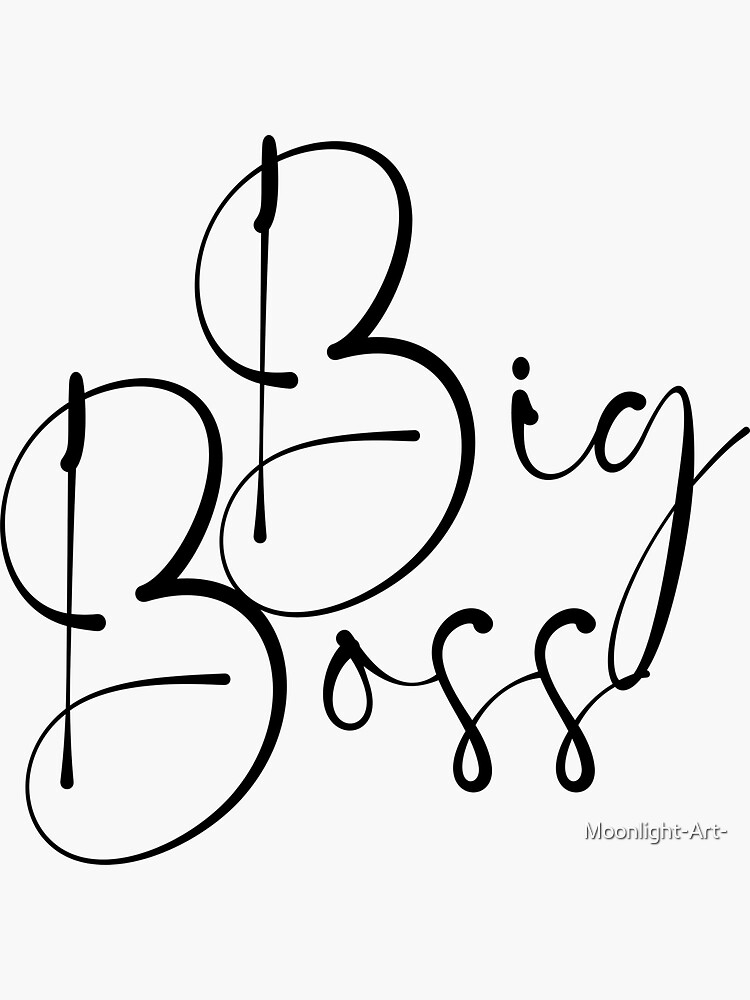 "Big boss" Sticker for Sale by Moonlight-Art- | Redbubble